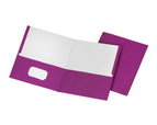 Folder, Two Pocket Portfolio, Purple | 50 sheets of letter | Pala ...
