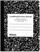 Composition Book College rule 100 ct marble black | Pala Supply Company ...